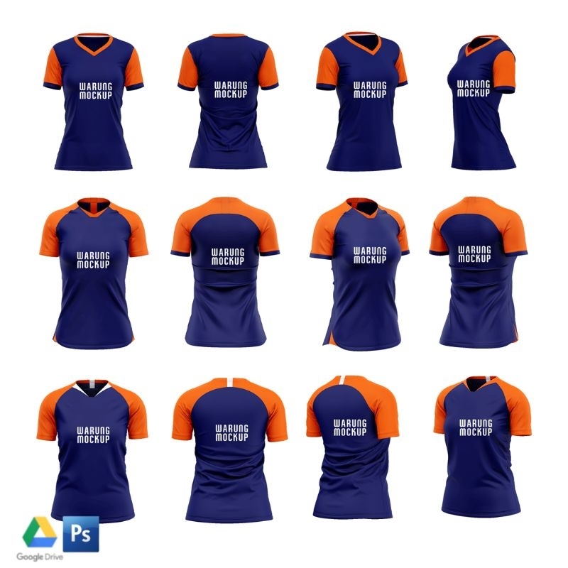 Jual MOCKUP JERSEY SOCCER WANITA - TIFF / PSD PHOTOSHOP - SMART EDITABLE 100% | Shopee Indonesia