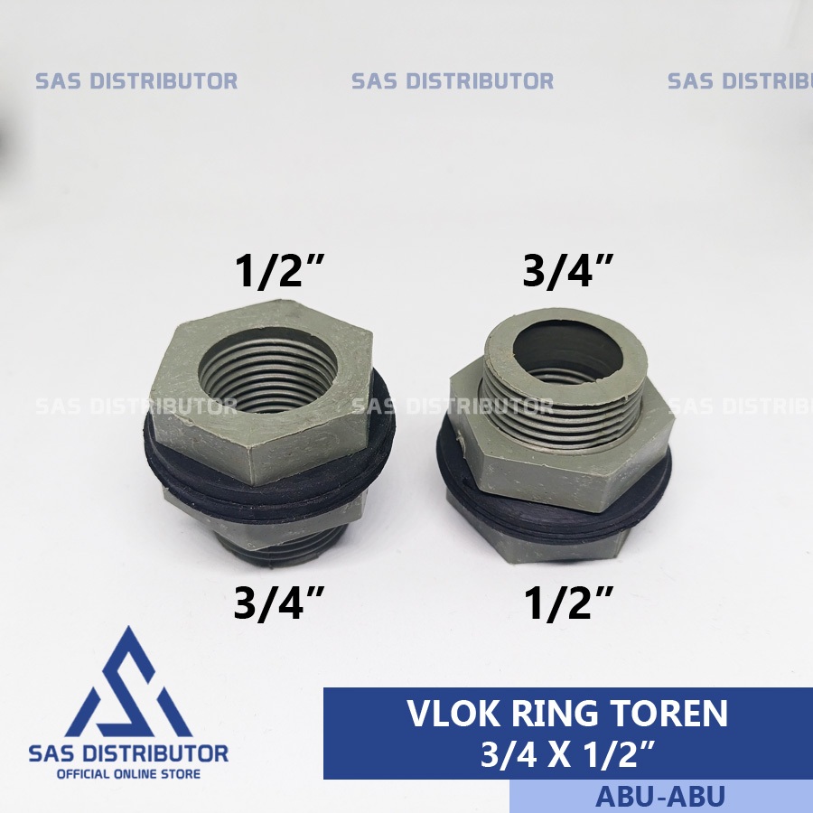 Jual Vlok Ring Toren Abu 3/4" x 1/2" inch PVC / Ring Mur Toren Tandon 1 ...