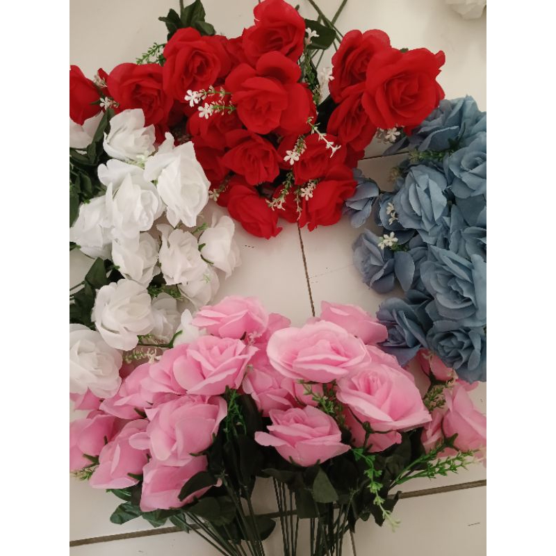 Jual Bunga Rose Artificial/Bunga Plastik/Bunga Dekorasi | Shopee Indonesia