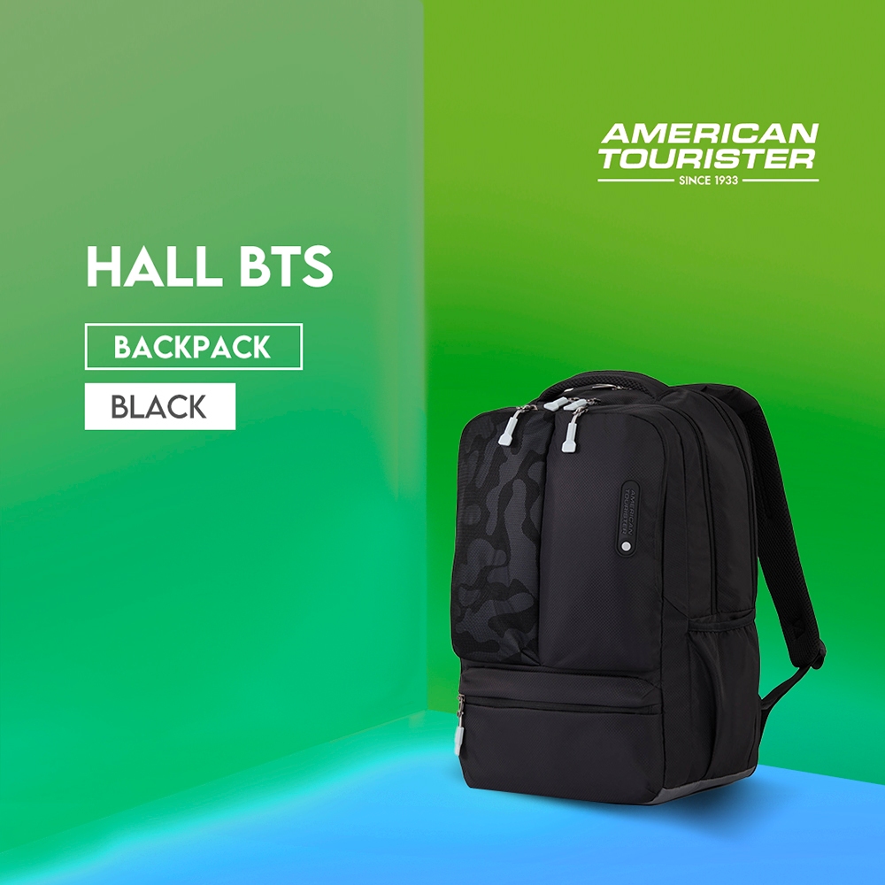 Jual American Tourister Hall BTS Backpack 02 Asr - Black | Shopee Indonesia