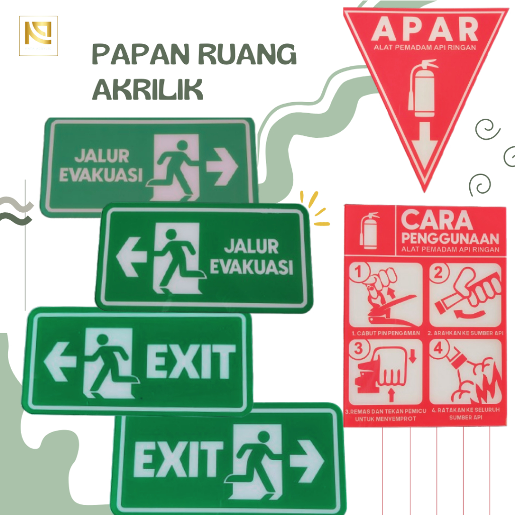 Jual Sign Petunjuk Ruangan Akrilik Rambu Arah Indoor Custom UV Printing ...