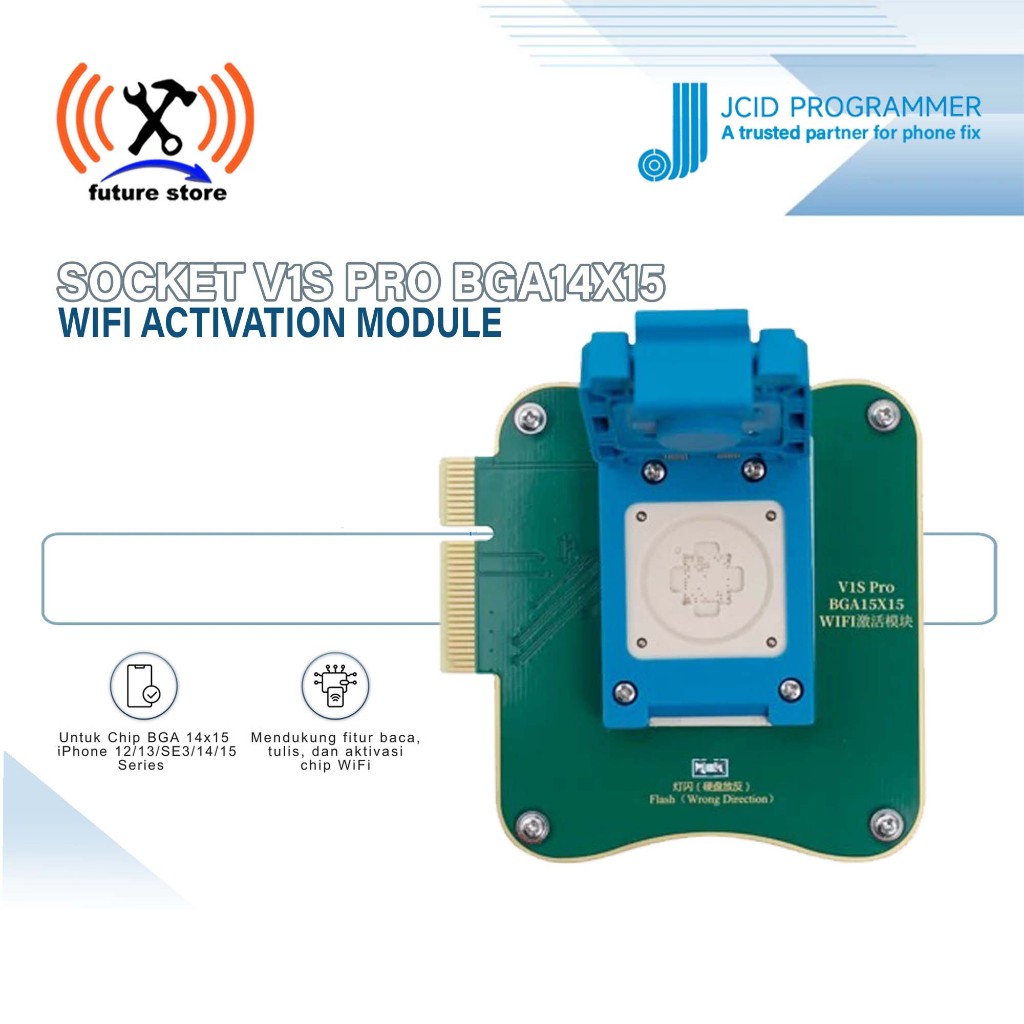 Jual JCID SOCKET V1S PRO BGA14X15 WIFI ACTIVATION MODULE ALAT SOFTWARE ...