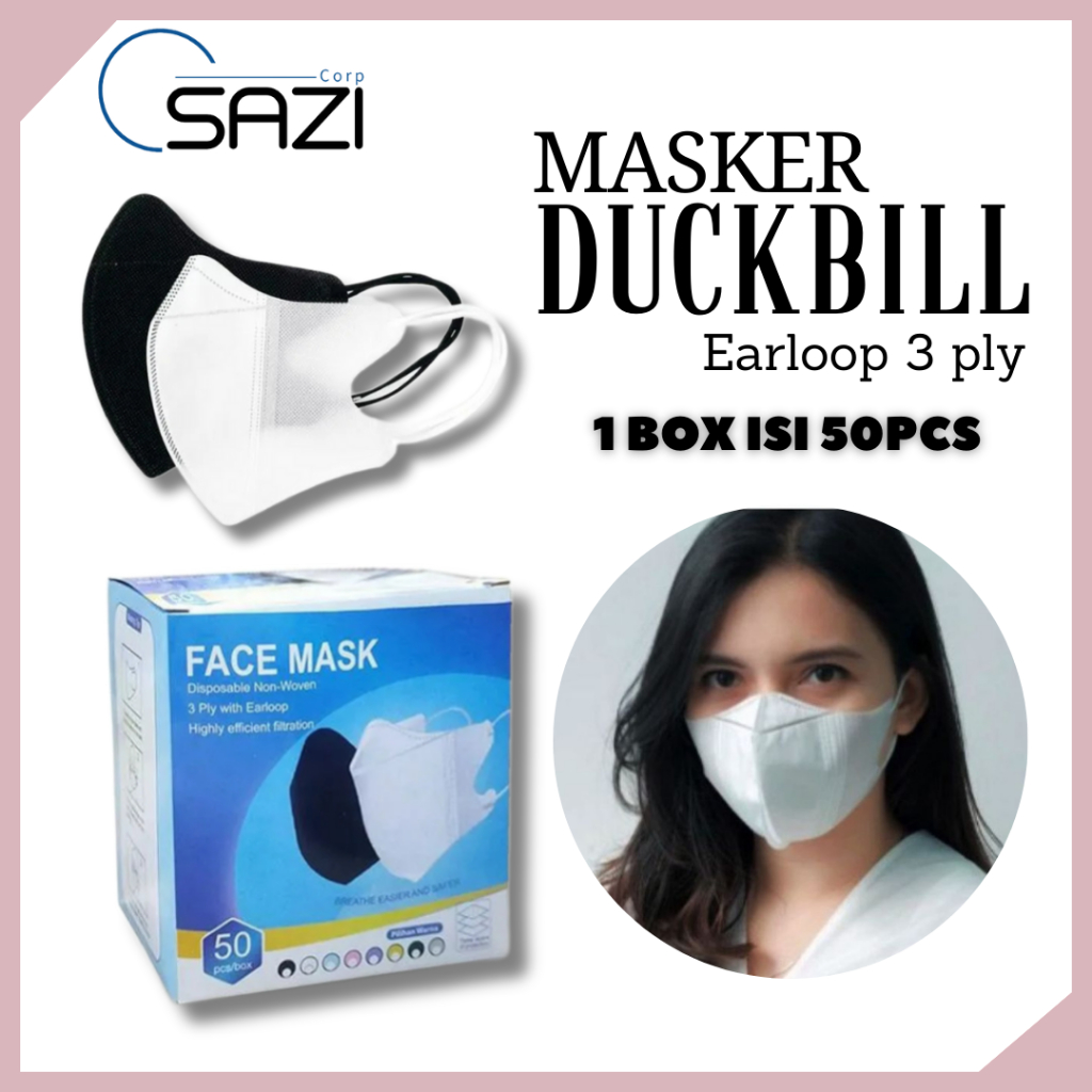 Jual Masker Duckbill FaceMask / Masker Duckbil / Masker Duckbill Hitam ...