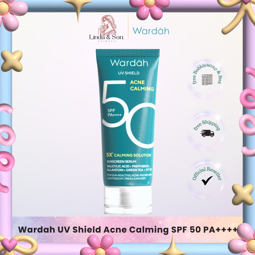 Jual Wardah UV Shield Acne Calming Sunscreen Serum SPF 50 PA++++ 25 ml | Shopee Indonesia