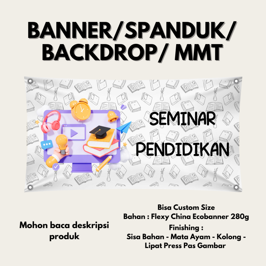 Jual Cetak Banner/Spanduk/MMT/Backdrop Flexy Bahan 280g | Shopee Indonesia