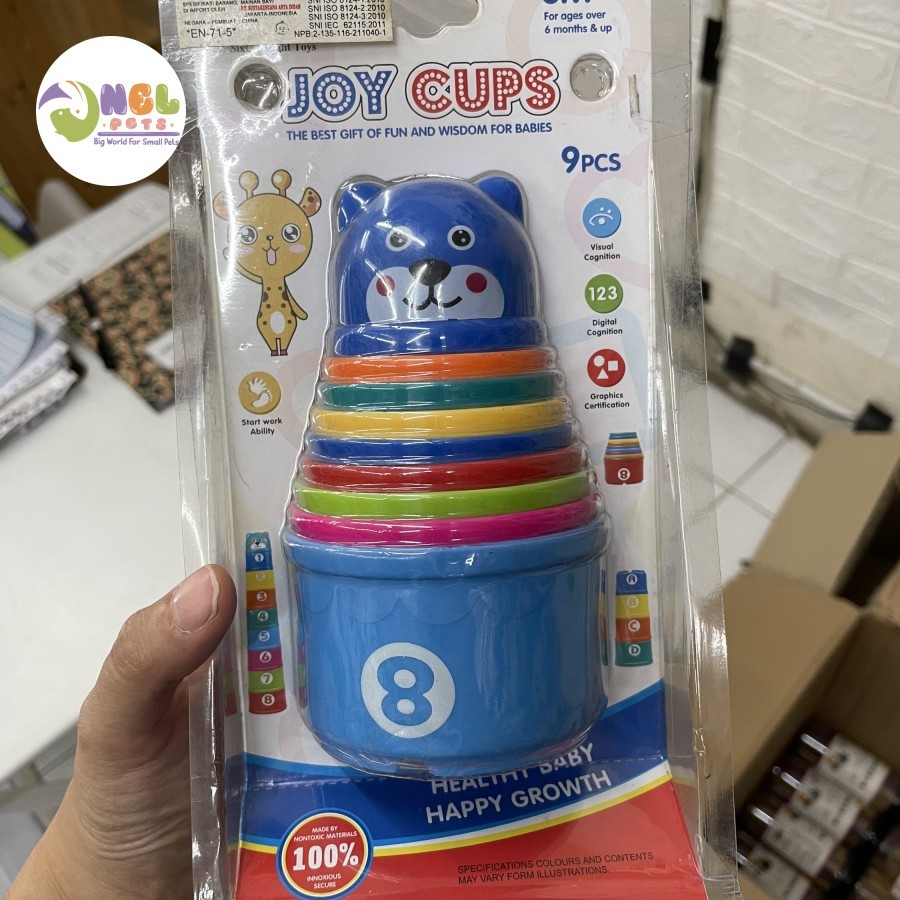 Jual STACKING CUPS BY JOY CUPS/MAINAN KELINCI GELAS SUSUN/mainan anjing ...