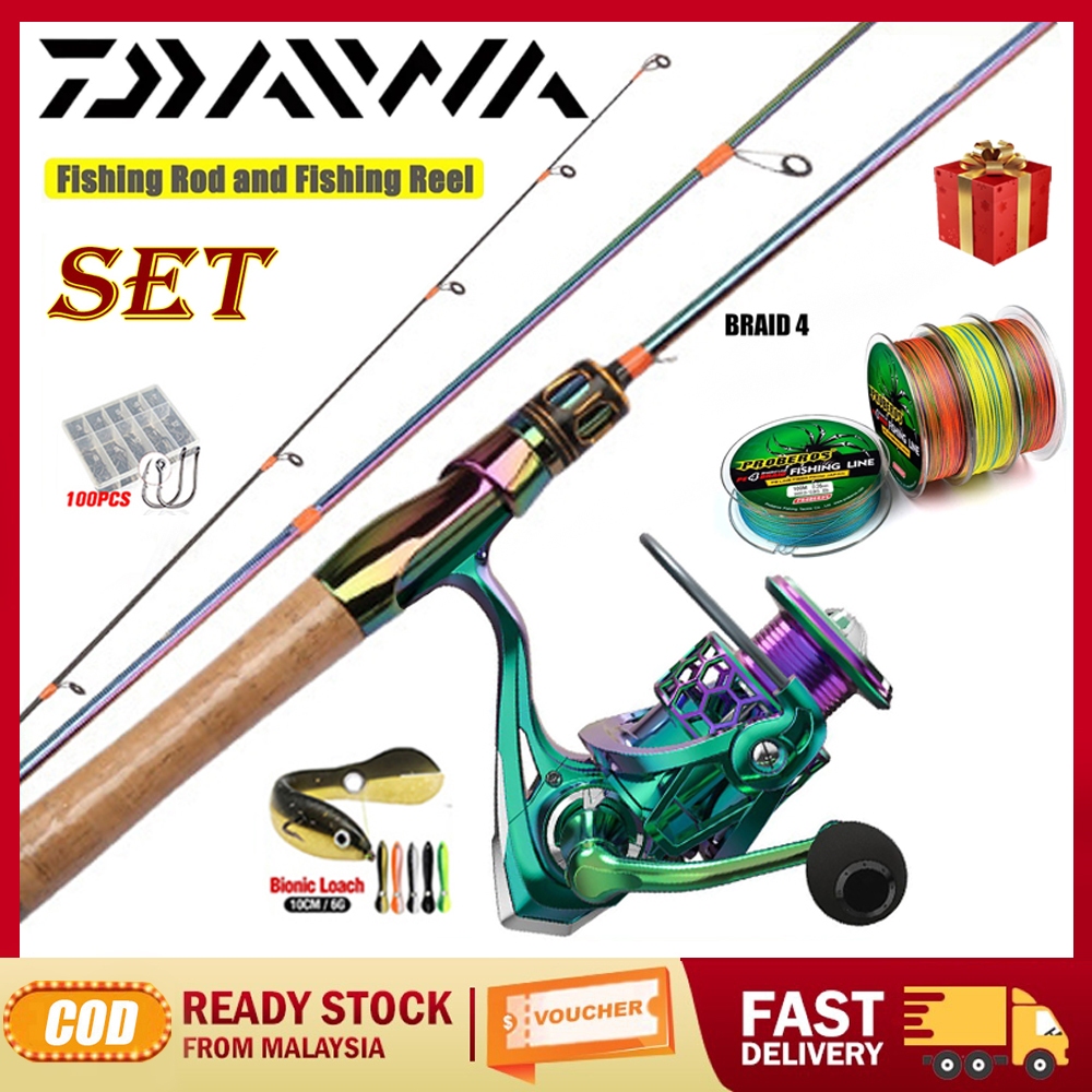 Jual [COD&Ready]DAIWA 2 Sections Set Pancing Spinnning Fishing Rod Reel ...