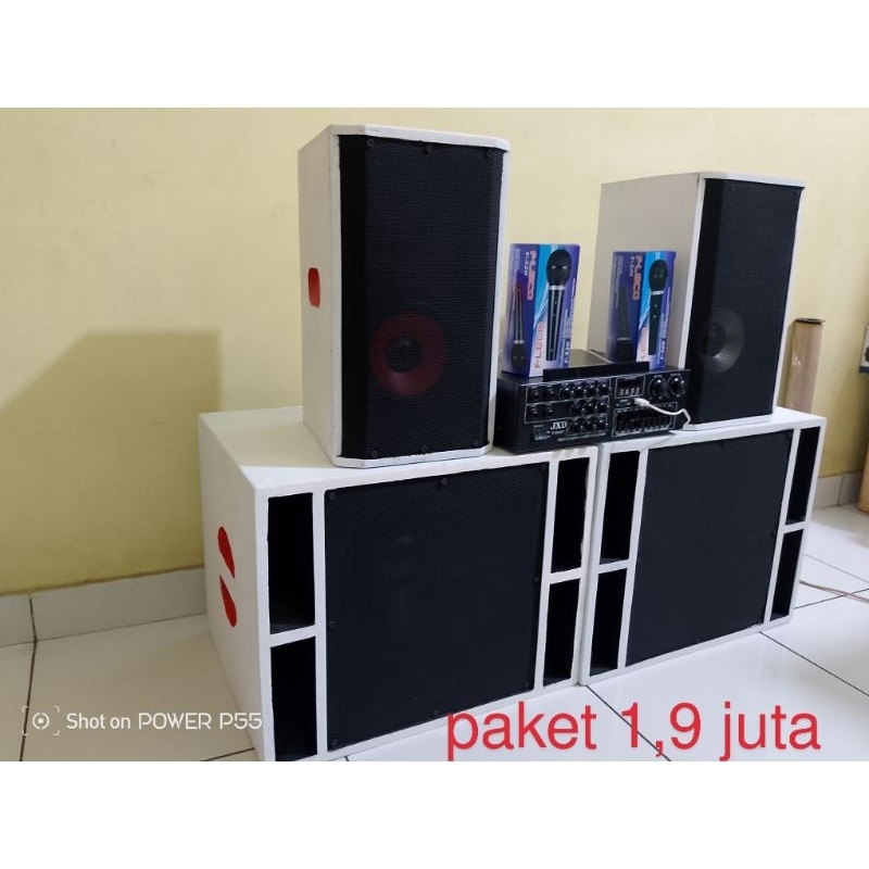 Jual paket sound miniatur karaoke komplit lampu 10 in double | Shopee ...