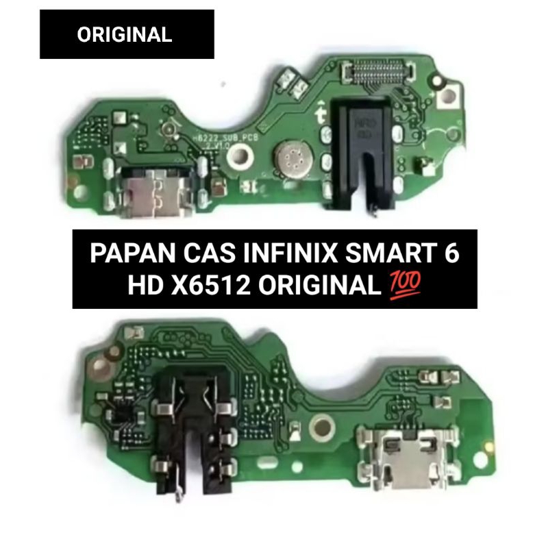 Jual PAPAN CAS / KONEKTOR CHARGER FOR INFINIX SMART 6 HD X6512 FULL IC FULL KOMPONEN BOARD ...