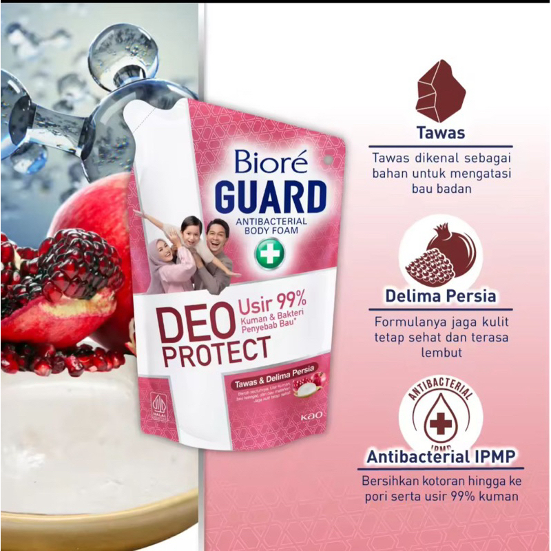 Jual Biore Guard Deo Protect Sabun Mandi Cair Anti Bakteri Halal Tawas ...