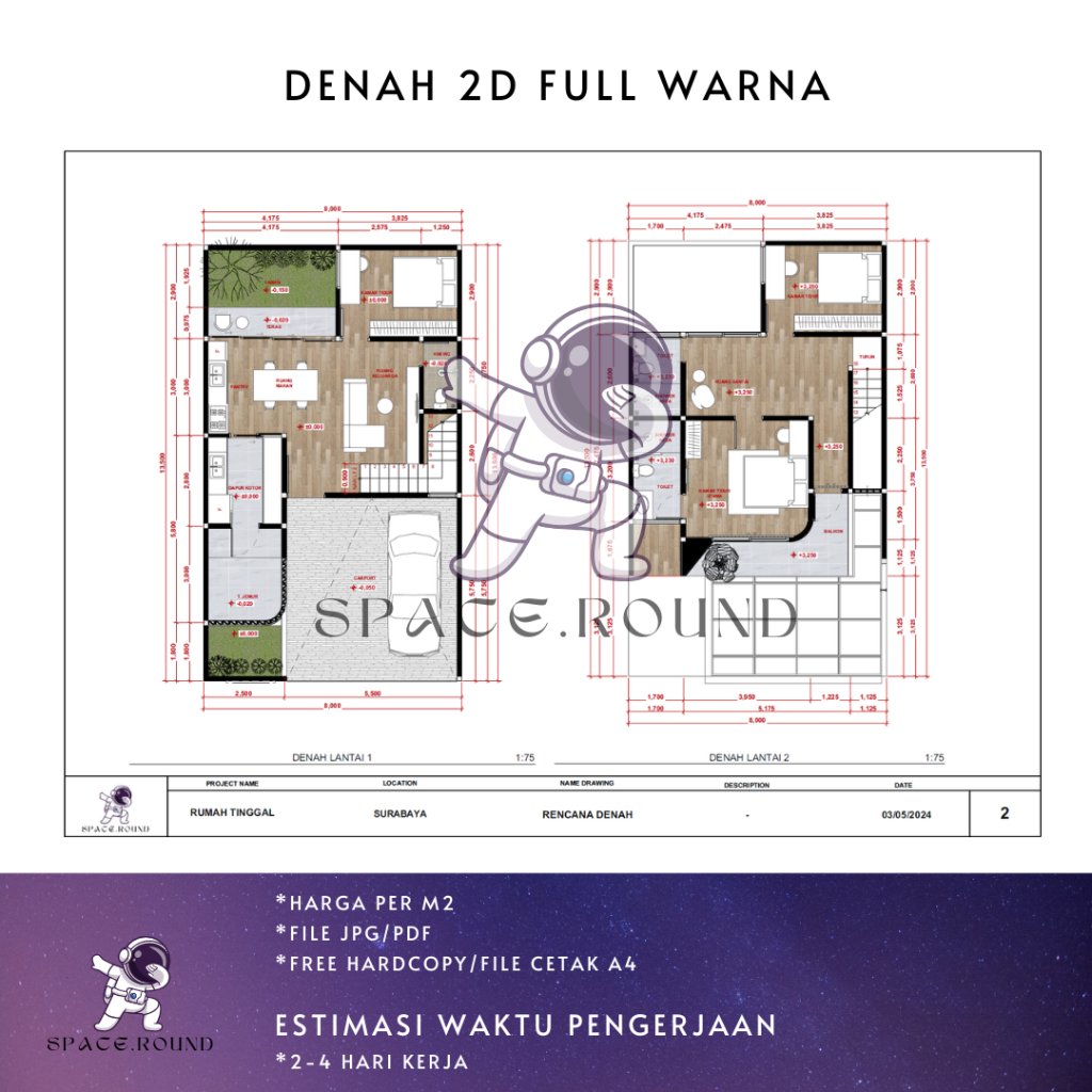 Jual ( FREE PRINT OUT ) Jasa Desain Denah 2D Rumah Jasa Desain Denah 2D Ruko Jasa Desain Denah ...