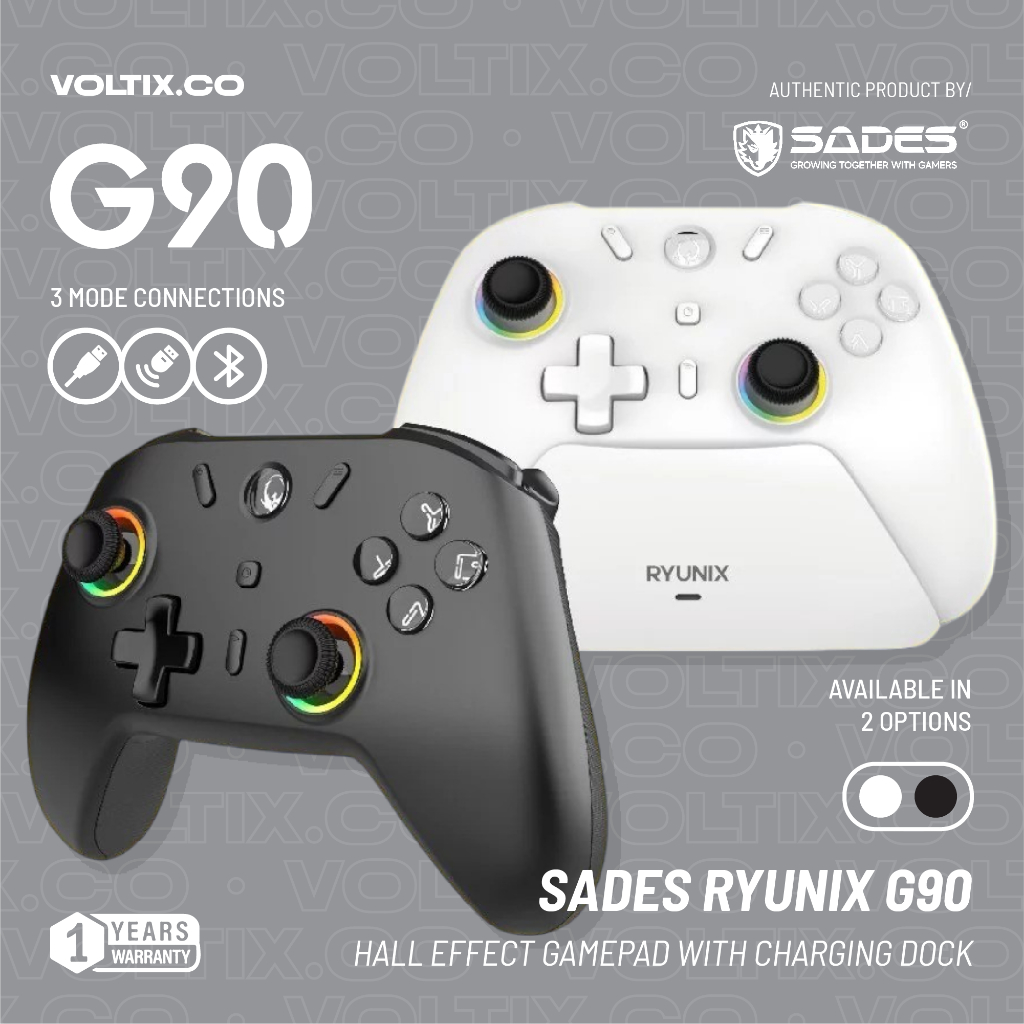 Jual Sades Ryunix G90 Gamepad Hall Effect Tri Mode Gaming Controller | Shopee Indonesia