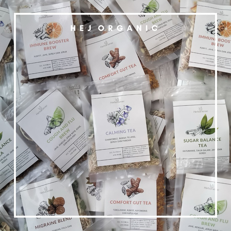 Jual Immune Booster Tea, Cough & Flu Brew Tea, Calming Tea, Comfort Gut Tea, Sugar Balance Tea ...