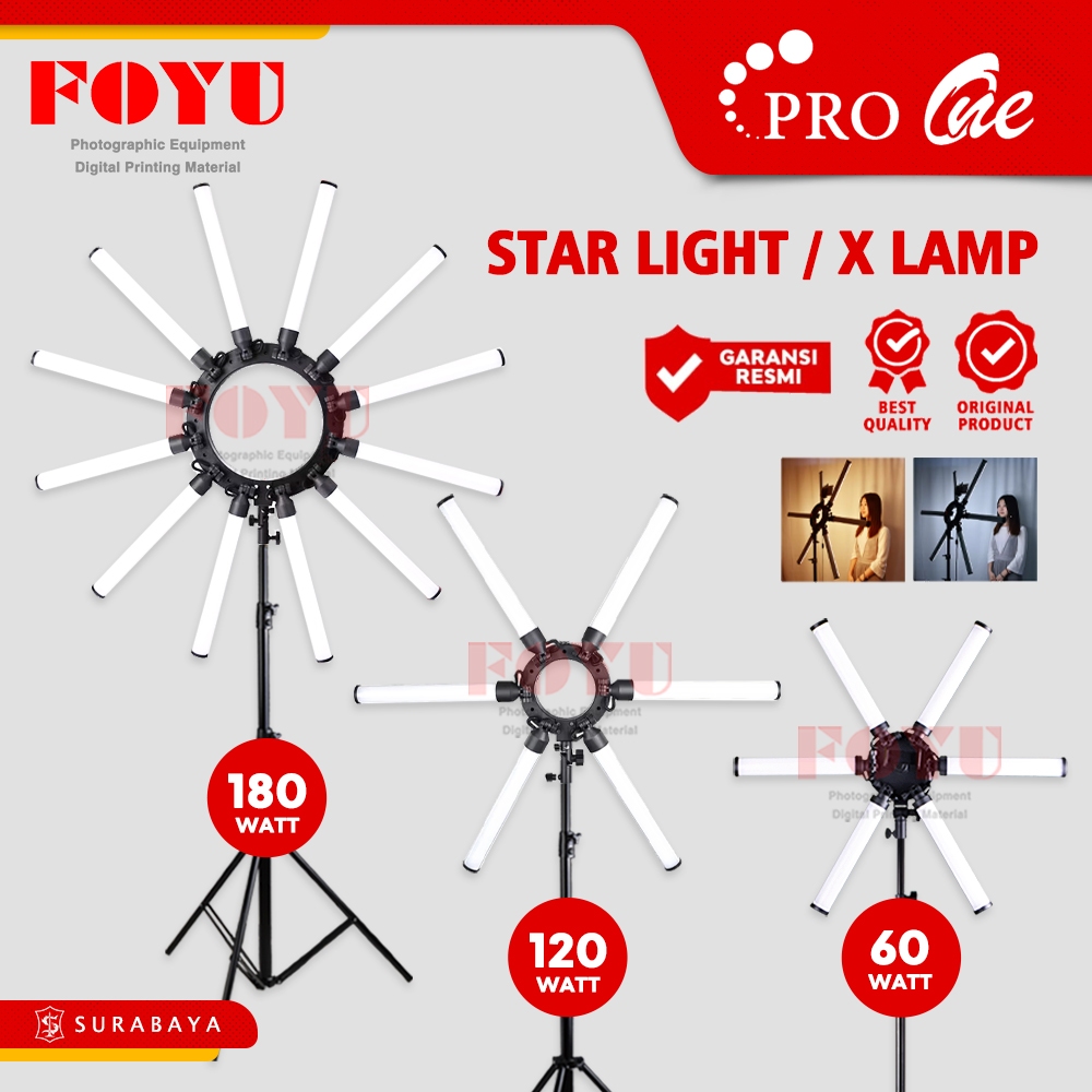 Jual Pro One Starlight X Lamp LED 60 120 180 Watt Star Light Lampu MUA ...