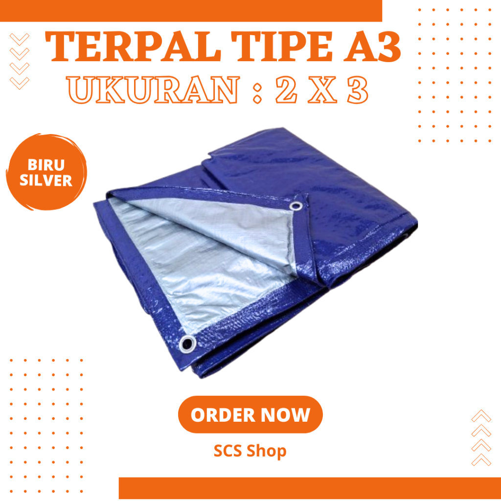 Jual Terpal Plastik A3 Biru Silver Ukuran 2x3 3x3 3x4 3x5 4x6 | Shopee ...