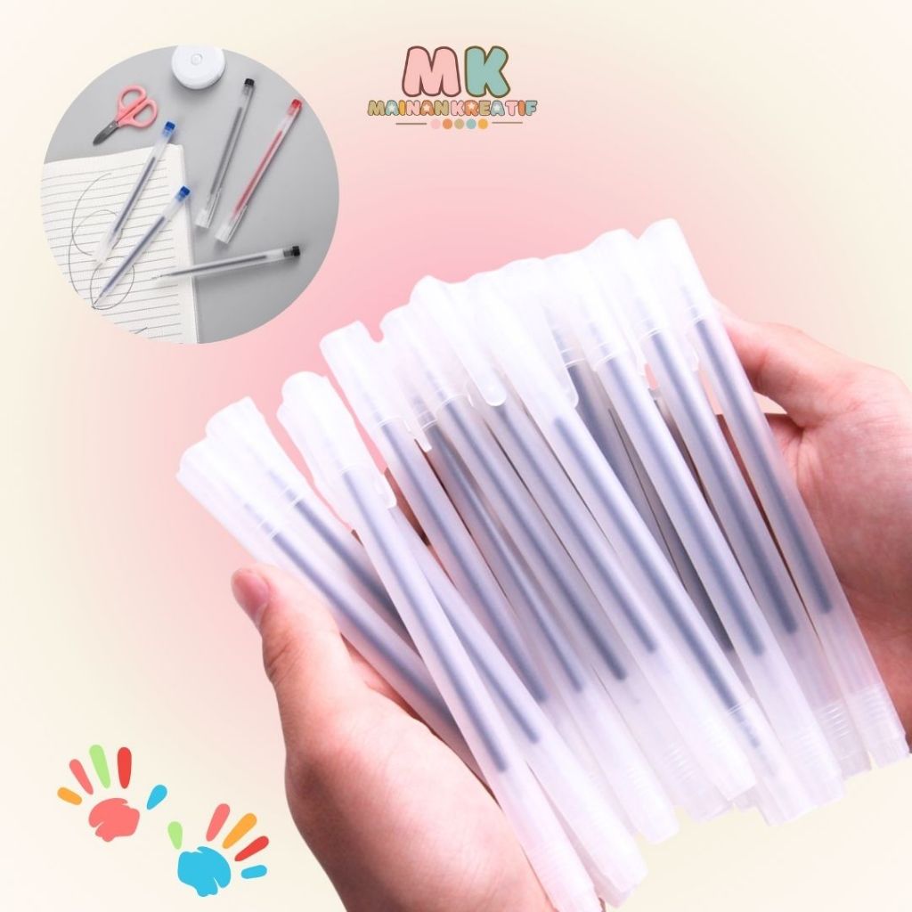 Jual MK618 MK Pulpel Gel 0.5mm Bolpoin Pena Pulpen Tinta Gel Cair Pena ...