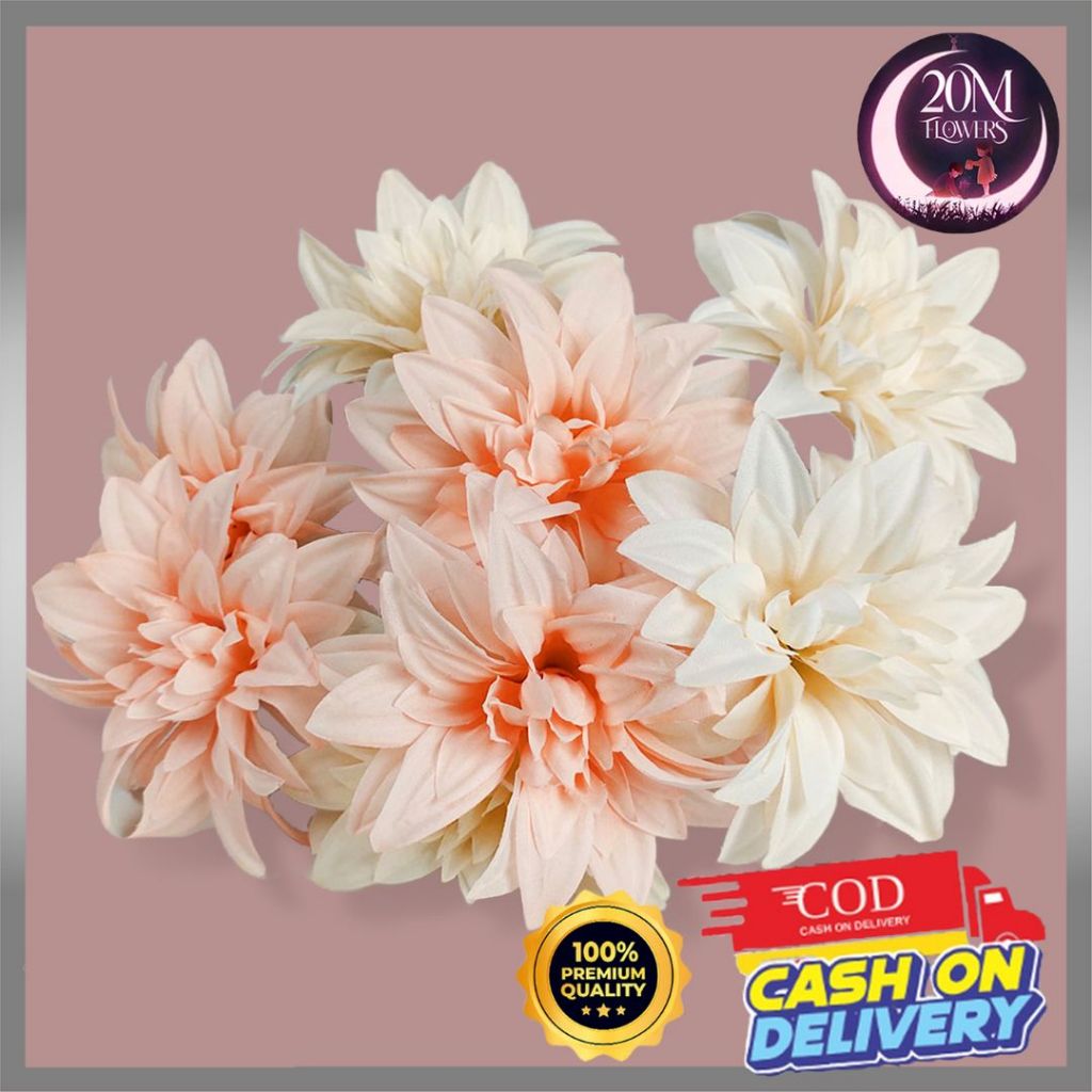 Jual BUNGA KRISAN JUMBO DIAMETER 14CM ARTIFICIAL CABANG 5-ARTIFISIAL ...