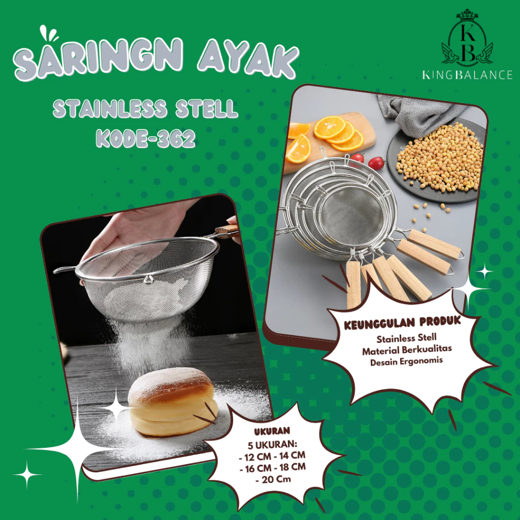 Jual Merkurius Store - Saringan Besar Gagang Kayu - Saringan Ayak Bumbu ...