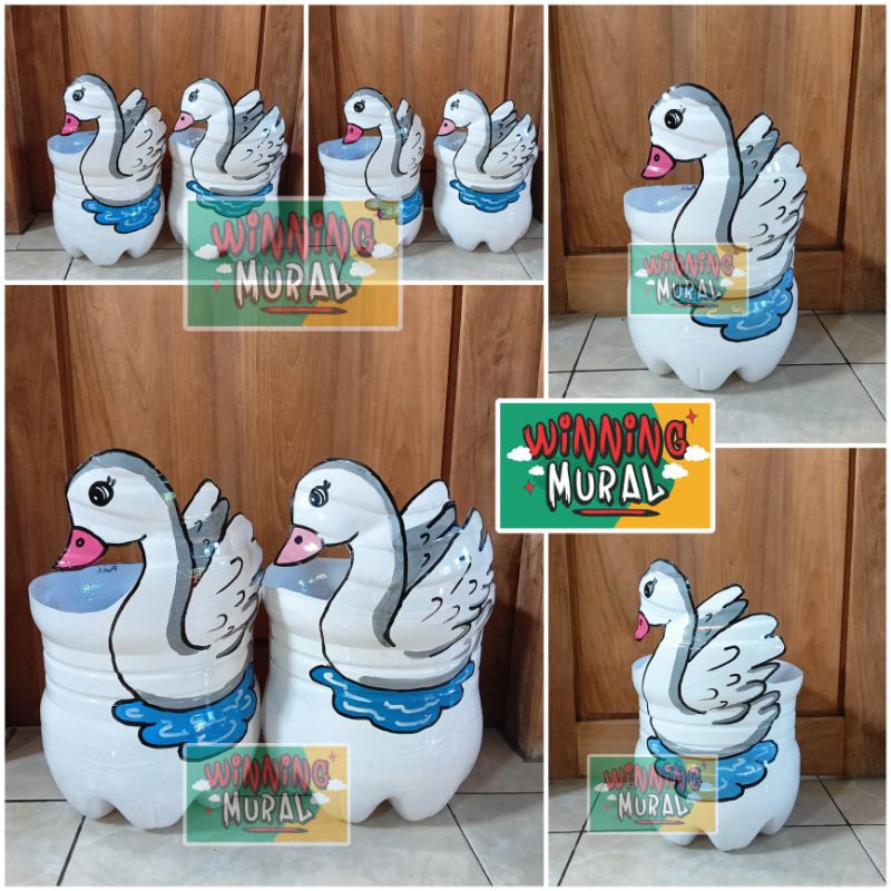 Jual Pot Galon Le mineral/ Pot Bunga / Prakarya Pot botol bekas / pot ...