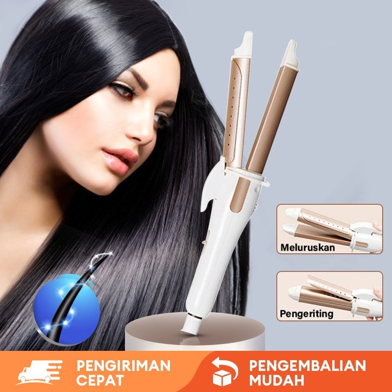 Jual Catokan Rambut Curly (2 in 1) 1173 - Catok Rambut Lurus Catokan Mini - Catokan 2 in 1 Lurus ...