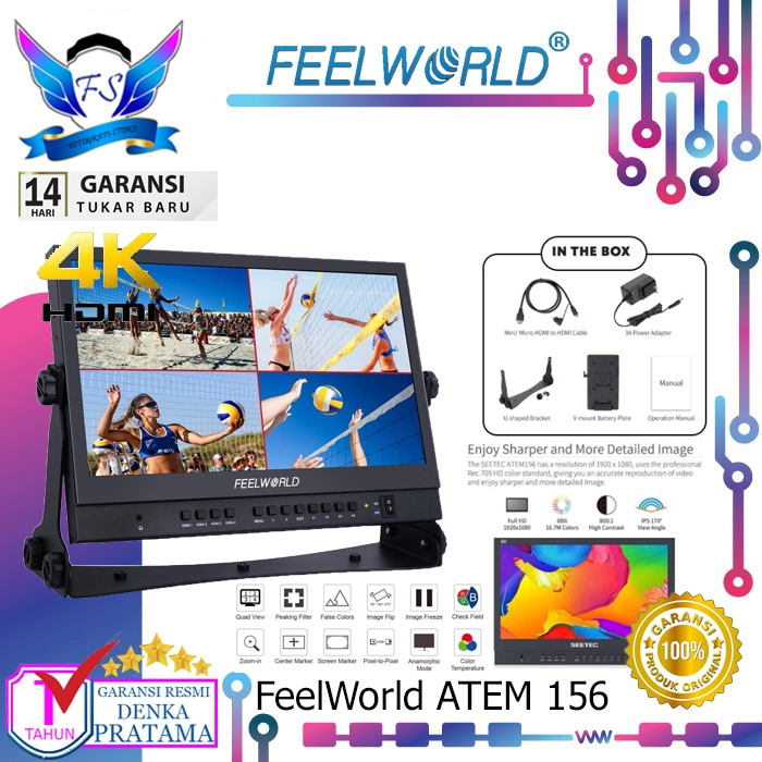 Jual Monitor Kamera FeelWorld Seetec Atem 156 15.6 Inch Broadcast ...