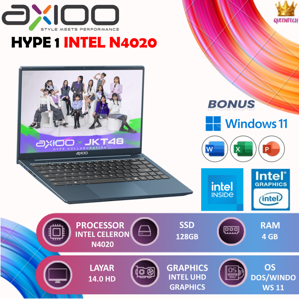 Jual Axioo Hype 1 N4020 8GB 384GB 14" Laptop Windows 11 | Shopee Indonesia