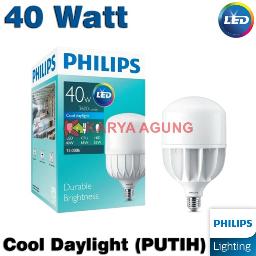 Jual Lampu LED Philips 40W TrueForce Core Bohlam Besar TForce 40 Watt 40 W | Shopee Indonesia