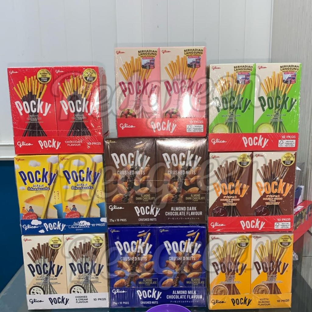 Jual pocky wafer stik pocky reguler set 1 pack isi 10 aneka rasa ...