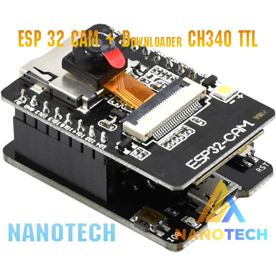 Jual ESP32 CAM ESP-32 Camera Wifi Bluetooth OV2640 + Downloader CH340 TTL | Shopee Indonesia