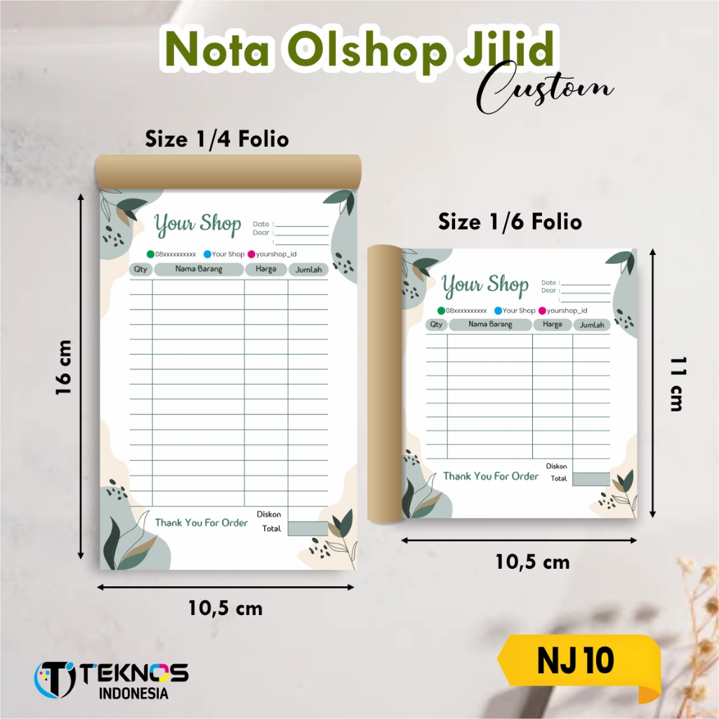 Jual NOTA OLSHOP CUSTOM 1 PLY – STRUK LAUNDRY / USAHA KECIL – CETAK ...