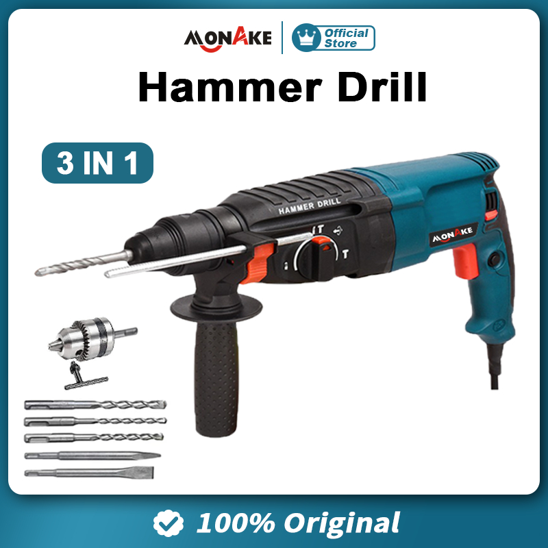 Jual MONAKE Alat Jerman Mesin Bor Bobok 26mm Rotary Hammer Drill Impact ...