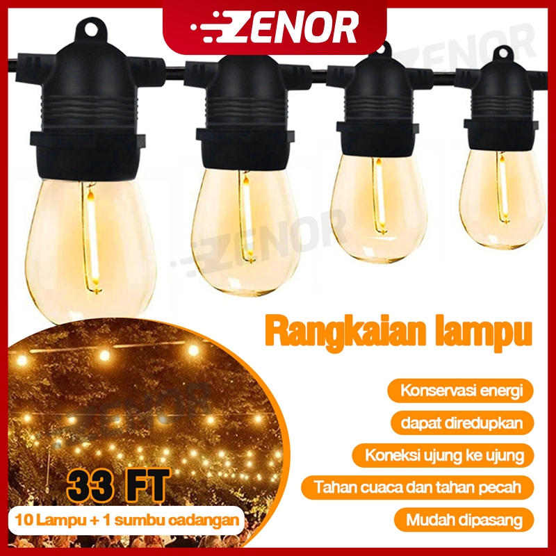 Jual Lampu Gantung Outdoor Cafe Tahan Air 15 Meter Kabel Sdh Lampu ...