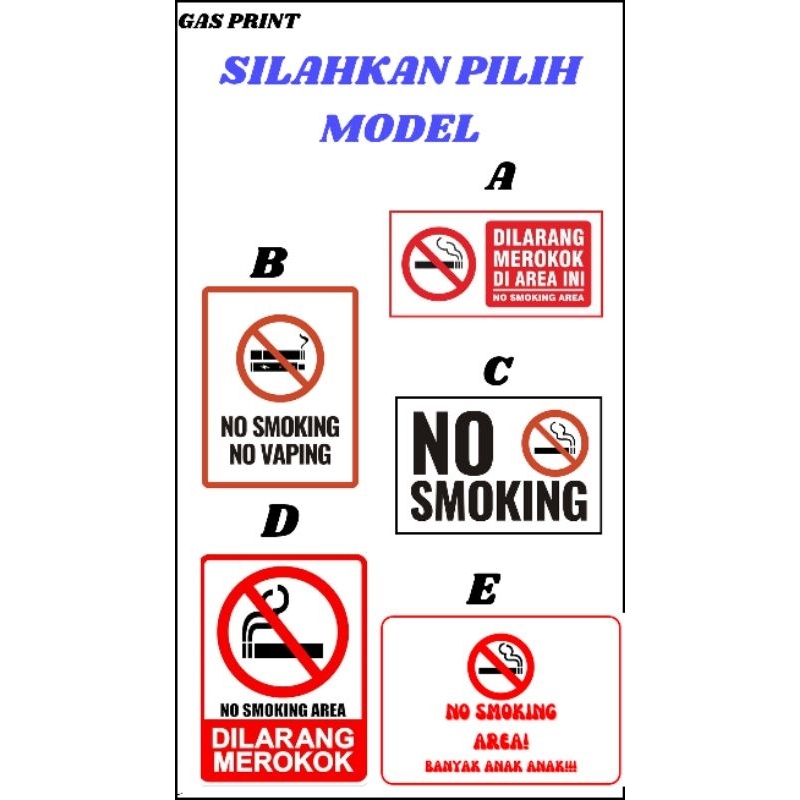 Jual (TERMURAH) BANNER SPANDUK DILARANG MEROKOK | Shopee Indonesia