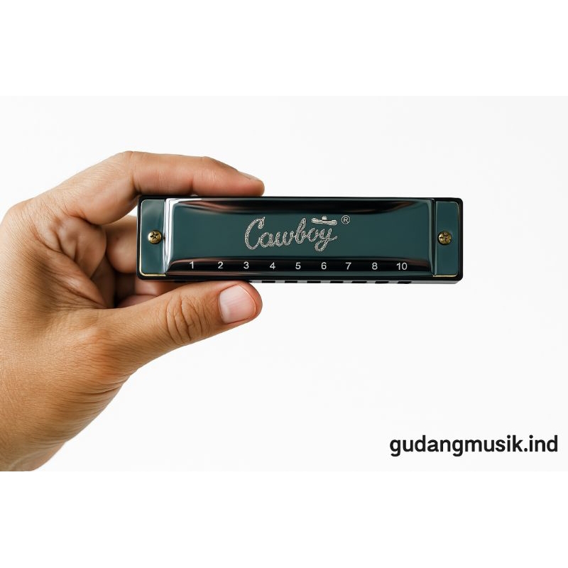 Jual Harmonica Cowboy Stainless on C / Harmonica 10 Hole / Harmonica ...