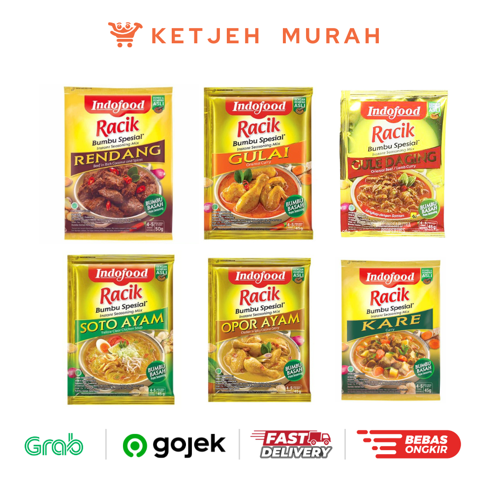 Jual Indofood Bumbu Racik Rendang / Gulai / Gule Daging / Opor Ayam ...
