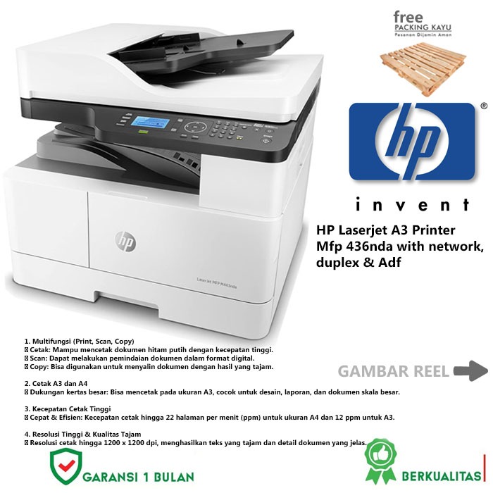Jual Hp laserjet MFP M436 A3 - Printer scan copy - printer printer ...