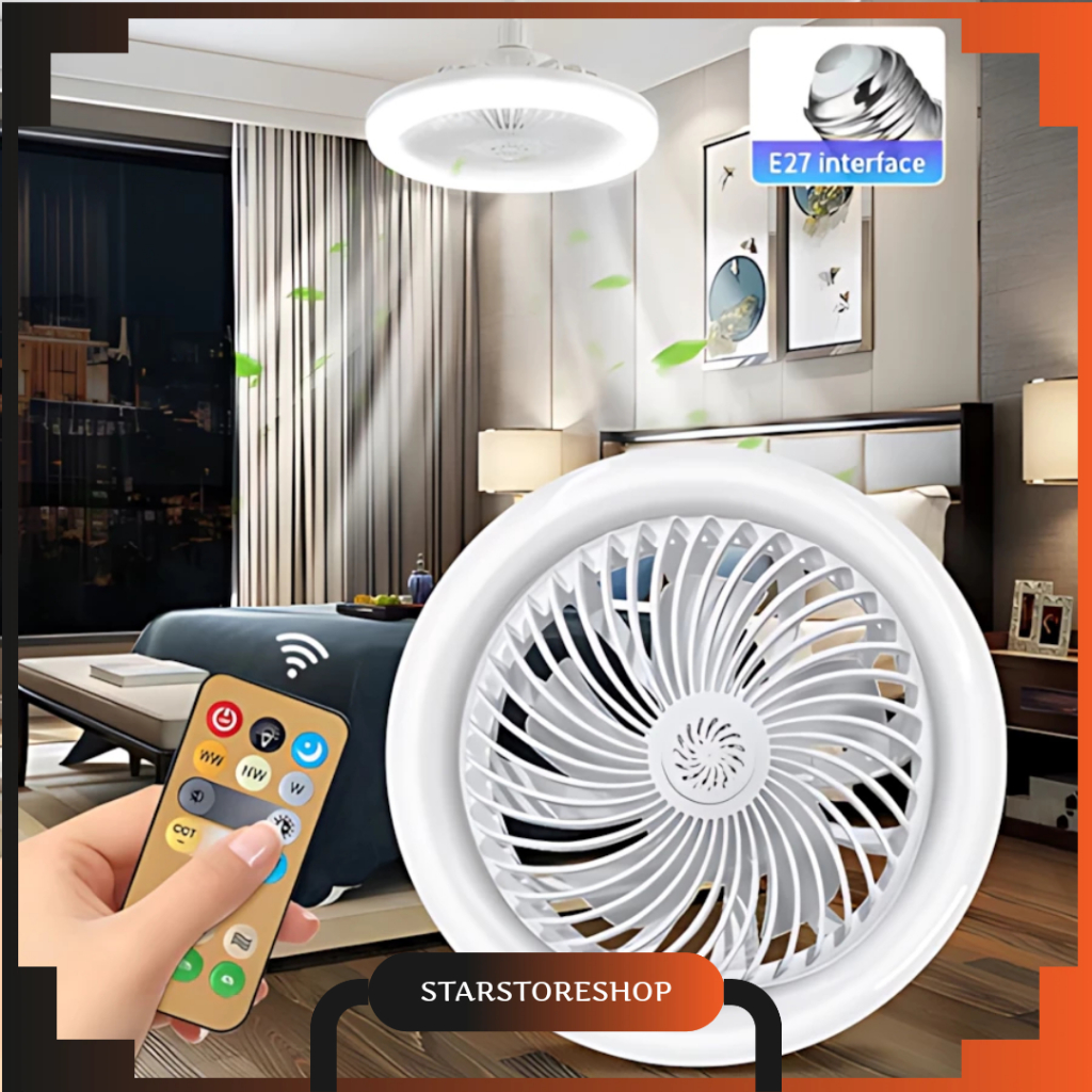 Jual [ SSS ] Lampu Kipas Angin Remote Lampu Plafon Multifungsi Lampu ...