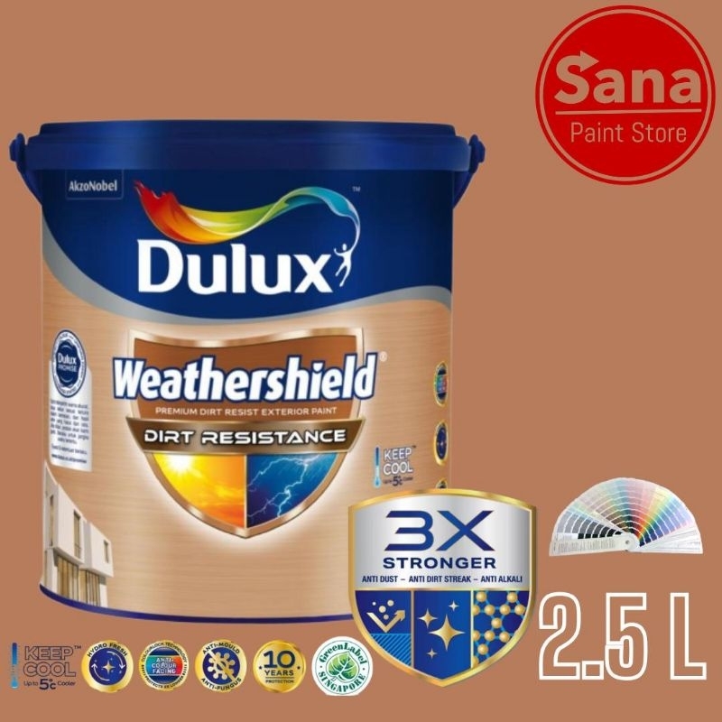 Jual CAT TEMBOK DULUX WEATHERSHIELD DIRT RESISTANCE 2.5L BISA CUSTOM ...