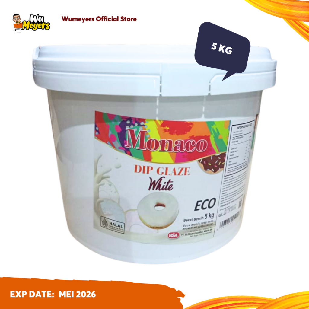 Jual Monaco Dip Glaze White Selai Olesan Monaco 5kg | Shopee Indonesia