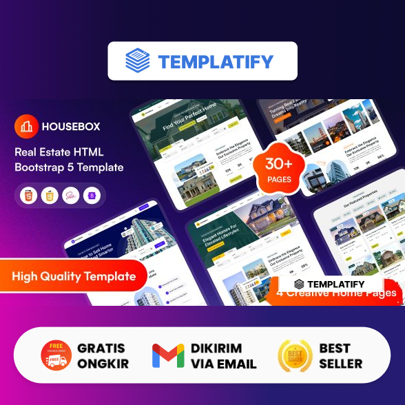 Jual HouseBox v2.0 - Real Estate HTML Bootstrap 5 Template HTML Real Estate Website | Shopee ...