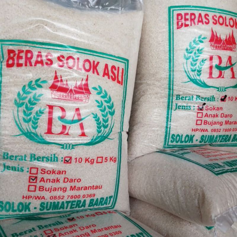 Jual BERAS SOLOK Anak Daro kemasan 10kg | Shopee Indonesia