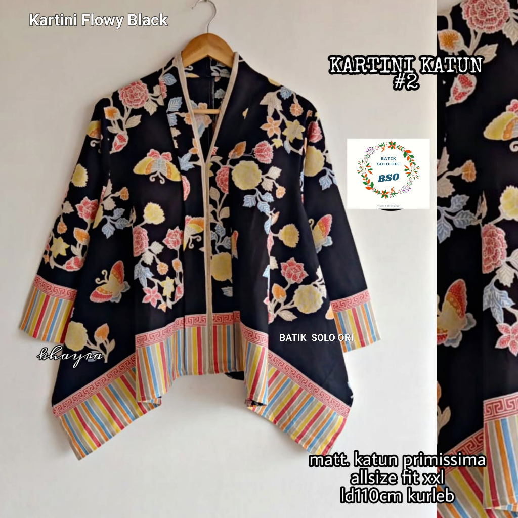Jual BATIK SOLO ORI BLUS BATIK KARTINI CENTINI BATWING FLOWY SERIES ...