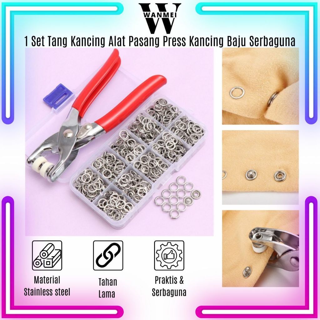 Jual Tang Alat Pasang Press Kancing Jepret Cetet Anti Karat Tang ...