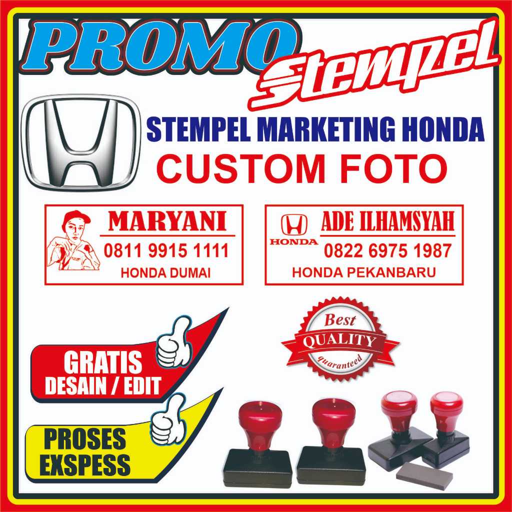 Jual Stempel Flash Otomatis untuk Brosur Marketing Honda Stempel ...