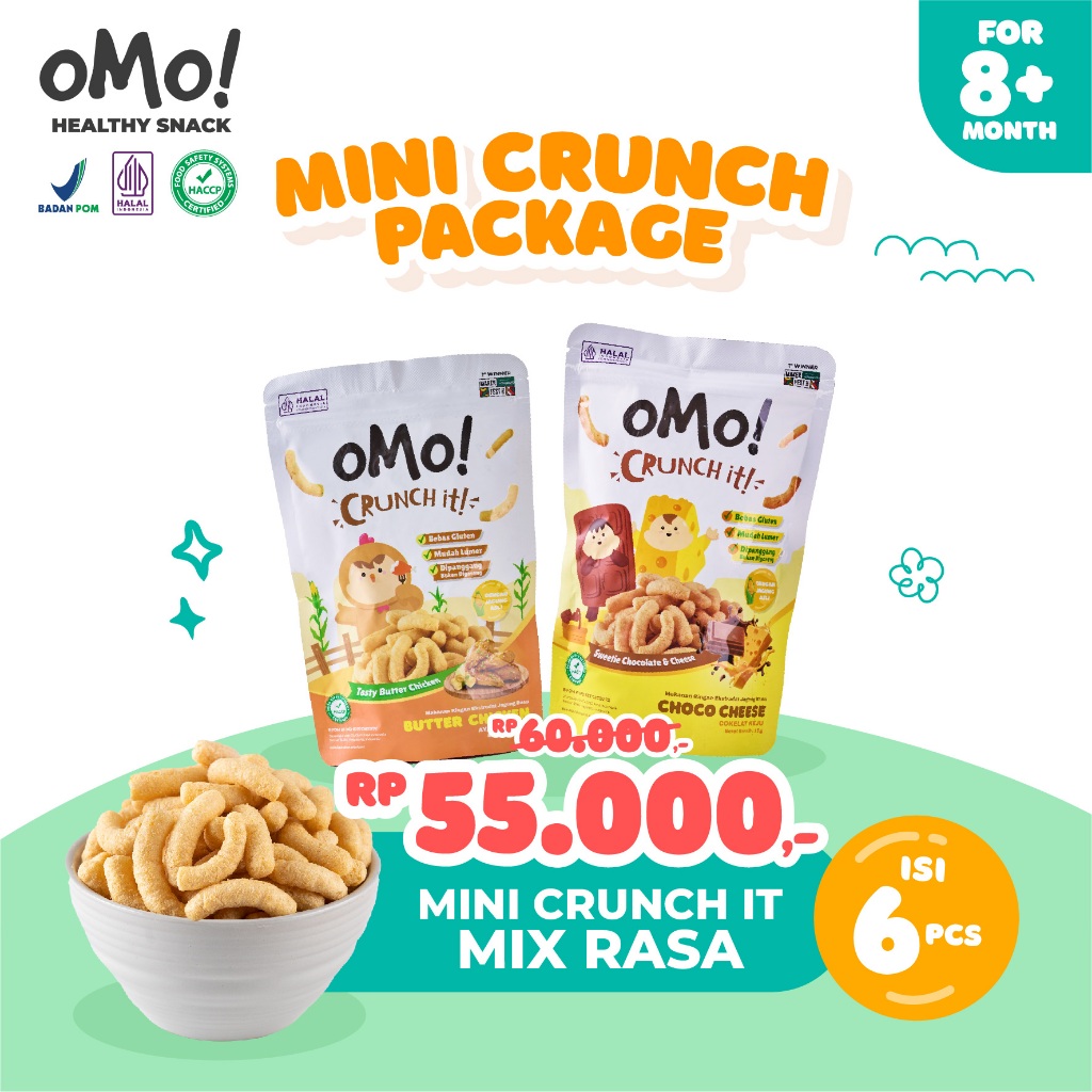 Jual [PAYDAY BUY 5 GET 6] OMO MINI CRUCH IT 15G RASA MIX/CEMILAN BAYI ...