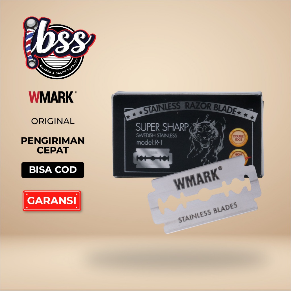 Jual WMARK SILET BARBER PANGKAS SALON 1 BOX ISI 10 / SILET RAZOR ...