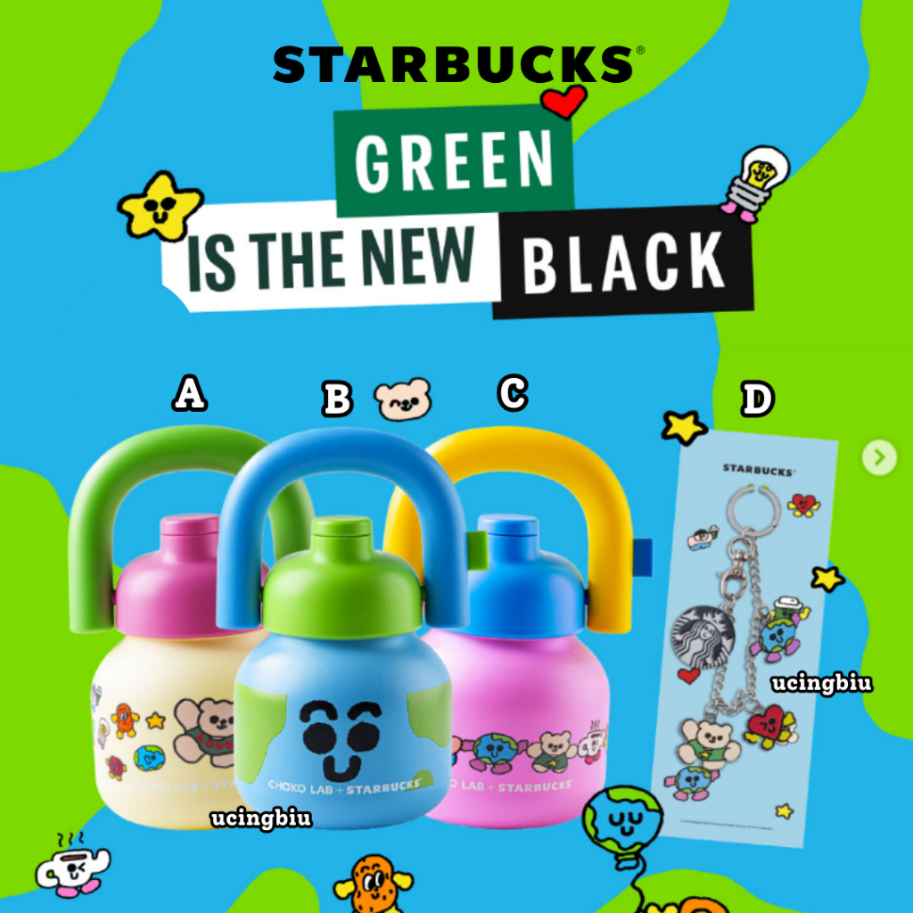 Jual STARBUCKS + Chako Lab 2025 Earth Month Green Is The New Black ...