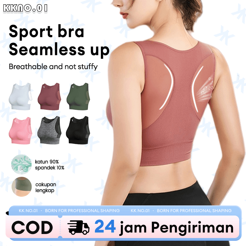 Jual Sport Bra Wanita Bernapas Elastisitas tinggi gym bra tahan ...