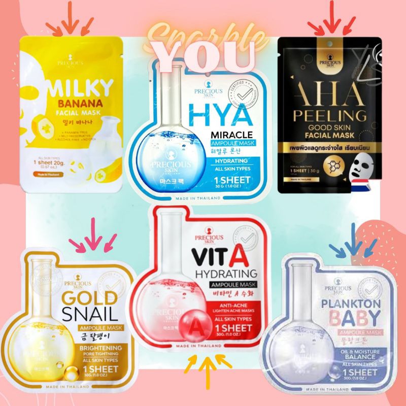 Jual [100% ORI THAI] Precious Skin Mask - AHA Peeling / Milky Banana ...