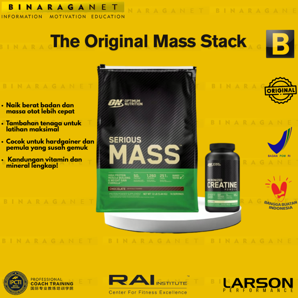 Jual Paket Bulking The Original Mass Stack Optimum Nutrition Serious ...